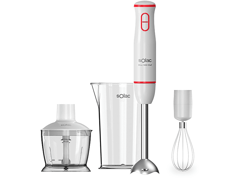 Blender ręczny SOLAC BA5614 Czerwony, Przezroczysty, Biały | MediaMarkt