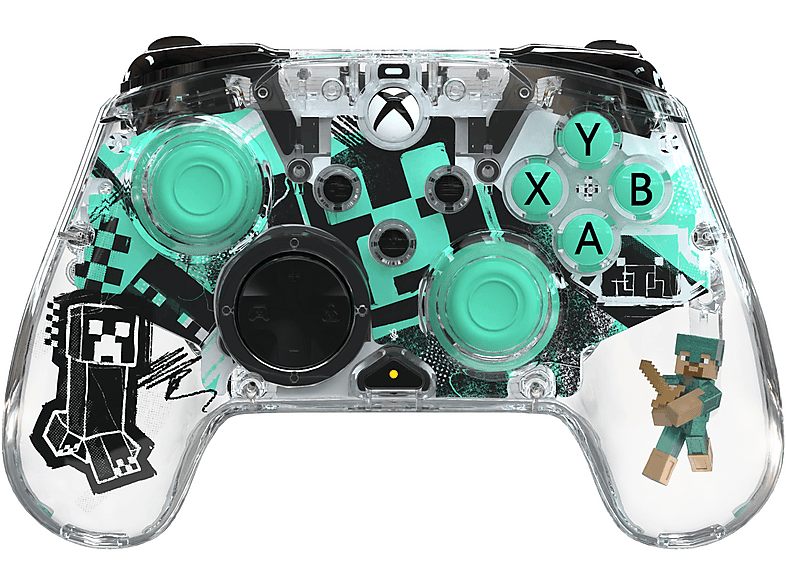 PDP Minecraft Steve Diamond Print Gamepad Mehrfarbig, Transparent ...