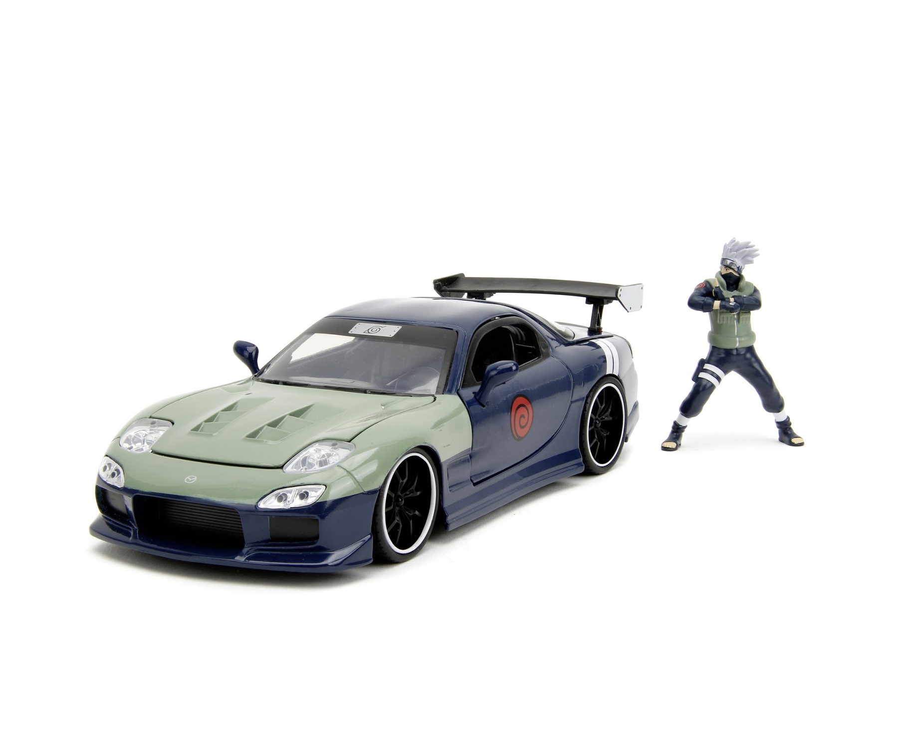 Samochodzik JADA TOYS Naruto 1995 Mazda RX-7 1:24 Niebieski, Zielony ...