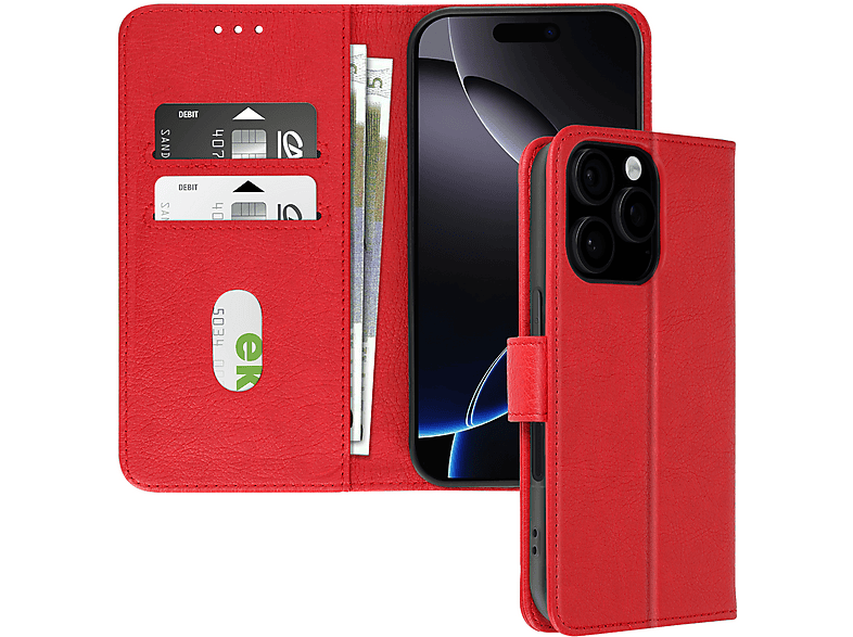 AVIZAR CHESTERFIELD COVER CUSTODIA A LIBRO per iPhone 16 Pro Max, Rosso ...