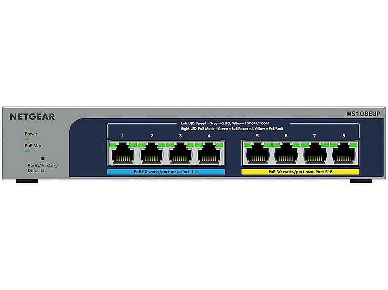 NETGEAR NETGEAR 8PT POE++ Multigig Smart Switch Netzwerk & Home PoE ...