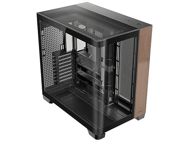 Chasis PC | C8 Curve Wood ANTEC, Negro, Transparente, Madera | MediaMarkt