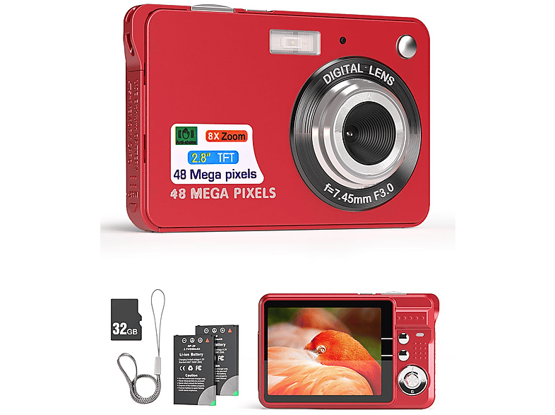 TRUYUETY 48 MP, 2,8-Zoll-TFT, Autofokus,16-Digitalzoom Digital camera ...