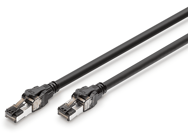 DIGITUS DIGITUS Patchkabel CAT 8.1 S/FTP 5,00m schwarz Multimedia-Technik Cat8 Kabel ...