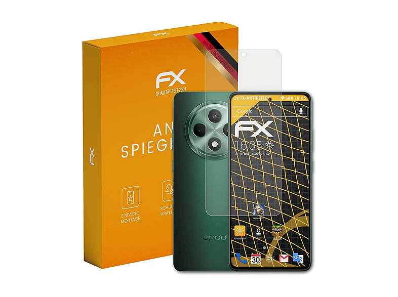ATFOLIX 3x FX-Antireflex Displayschutz (für Oppo Reno 12 F 5G) | SATURN