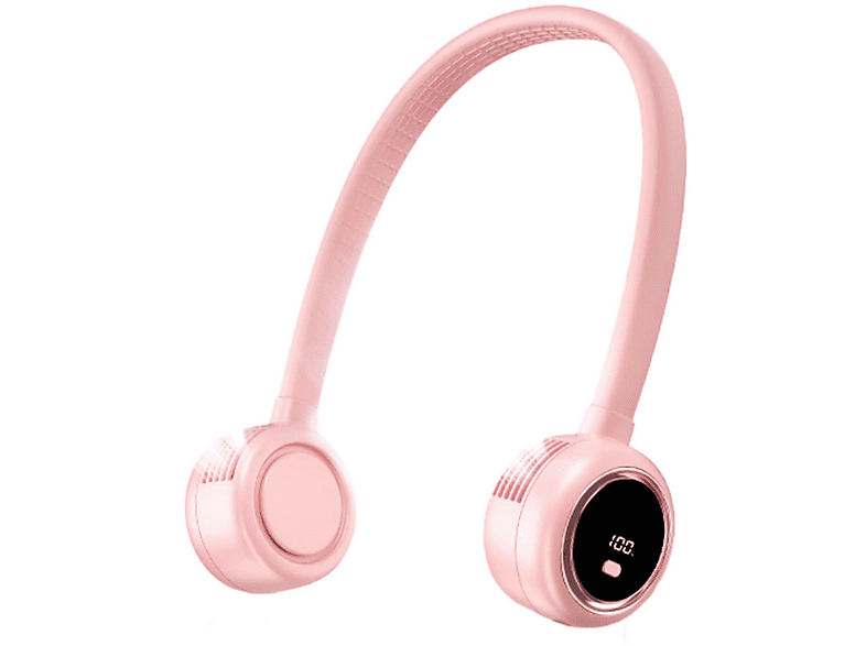 YEMASTER 5-stufige Kühlung, LED-Anzeige,Leicht & Tragbar Nackenventilator Rosa | MediaMarkt