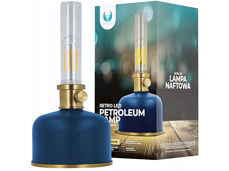 Lámpara de mesa | Light Retro Petroleum LED Lamp blue FLR-35 FOREVER ...