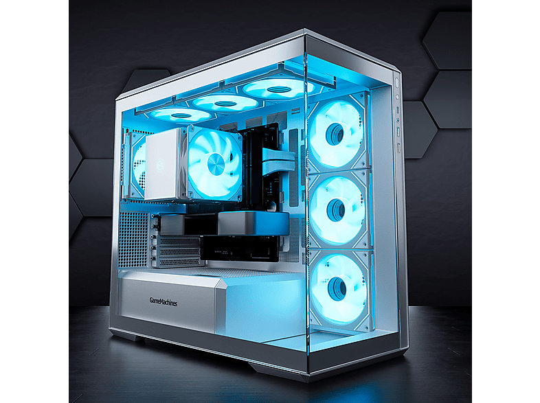 GAMEMACHINES Fury Snow Edition, RGB Kühler, Gaming PC mit AMD Ryzen™ 7 5700X Prozessor, 32 GB ...
