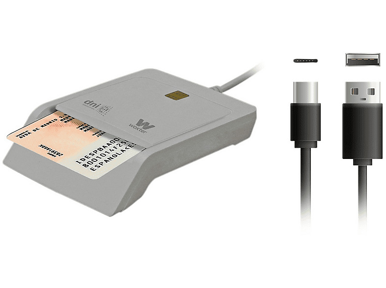 Lector DNI electrónico | DNIe USB C y USB A WOXTER, Blanco | MediaMarkt