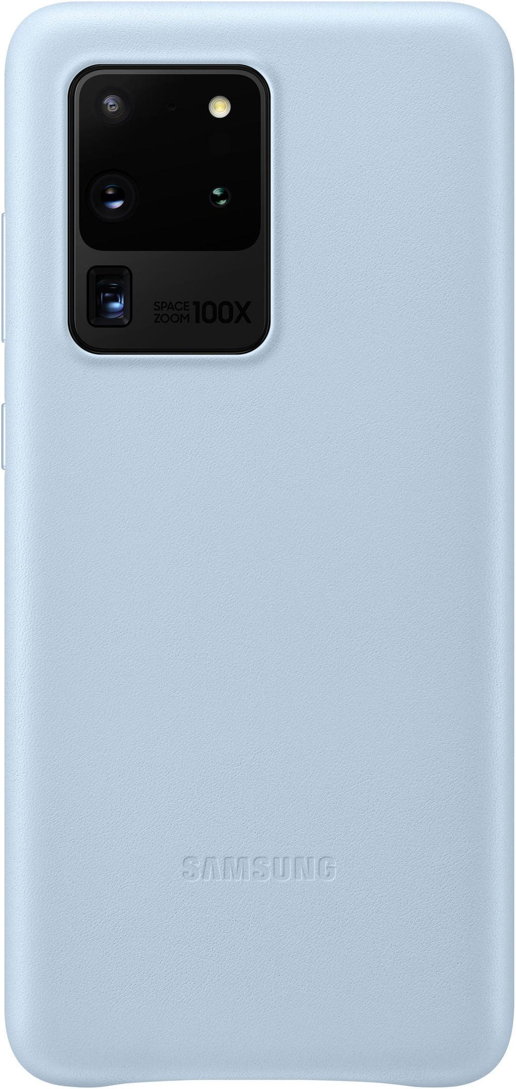 SAMSUNG EF-VG988 LEATHER COVER GALAXY S20 ULTRA SKY BLUE, Backcover ...