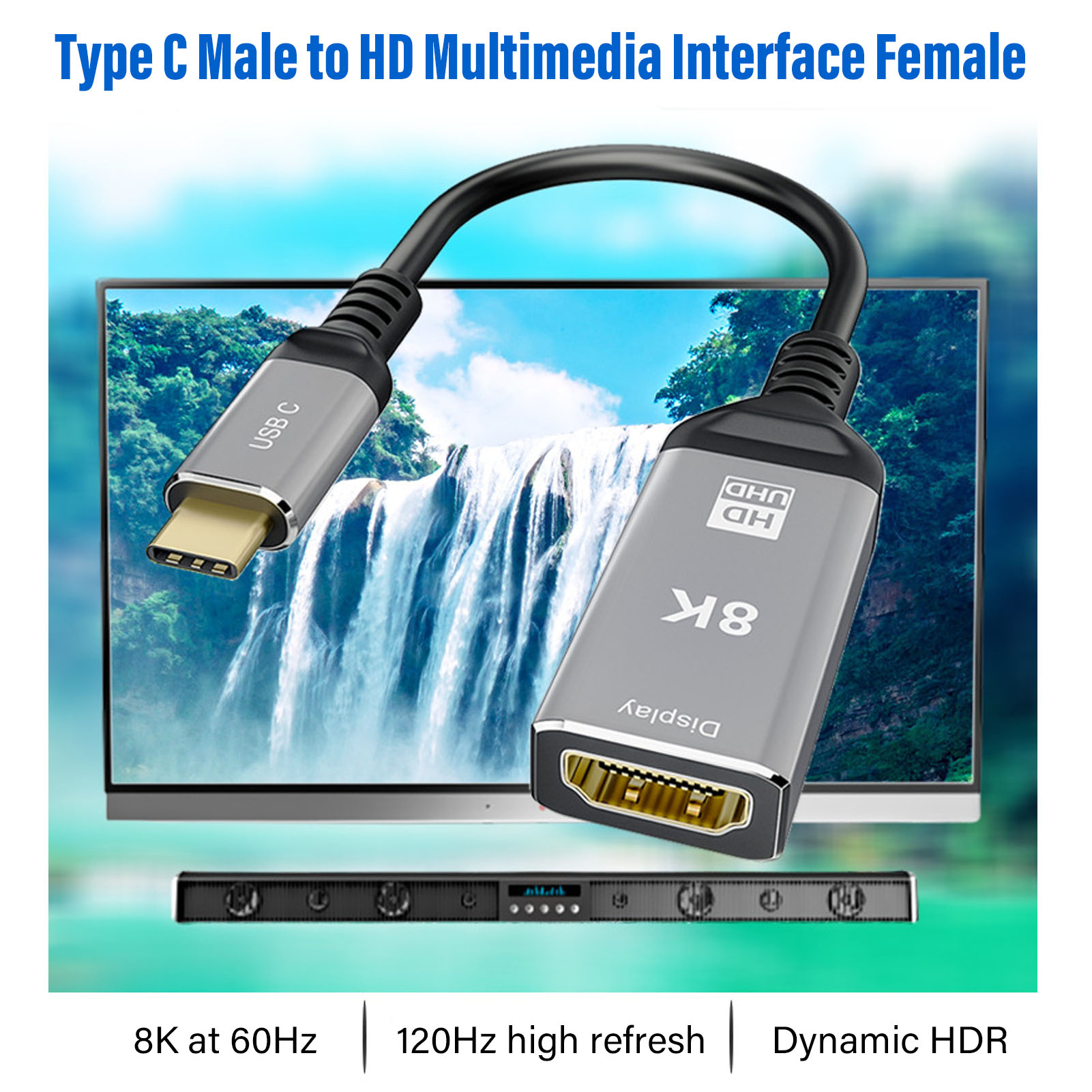 JEDBESETZT USB-C-auf-HDMI-Adapter, USB Hub, Grau | MediaMarkt