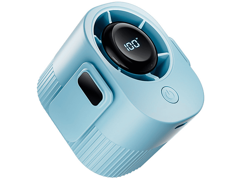 UWOT 3-Stufen LED-Display 1200mAh USB-C Handventilator Blau | MediaMarkt