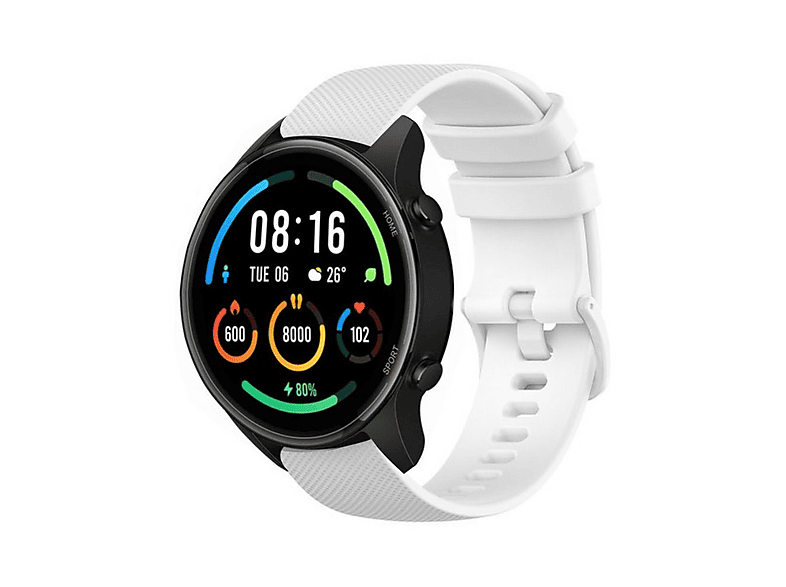 STRAP-IT© Silikonarmband, Ersatzarmband, Xiaomi, Mi Watch, Weiß ...