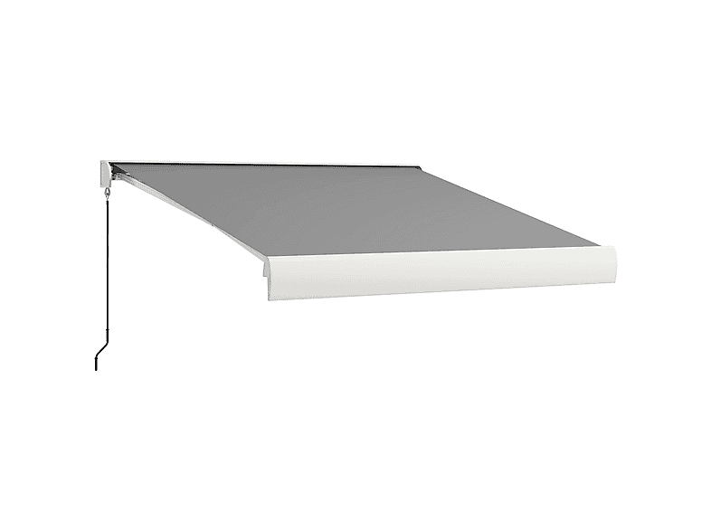 HIYORI 295×250cm UV-Schutz Robuster Alu Rahmen Markise, Hellgrau | MediaMarkt