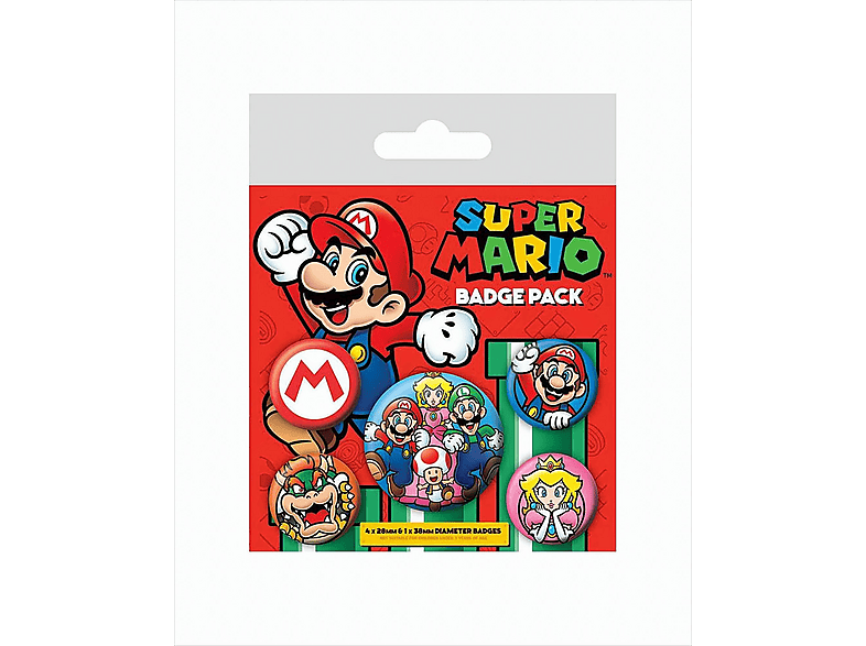 Super Mario Ansteck-Buttons 5er-Pack | MediaMarkt