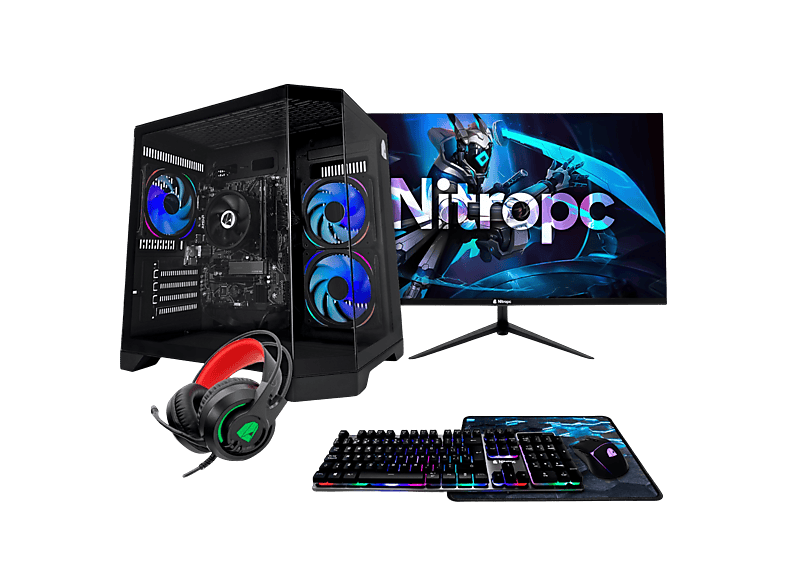 NITROPC Pack Bronze, PC Gaming mit AMD Ryzen™ 5 4650G Prozessor, 16 GB ...