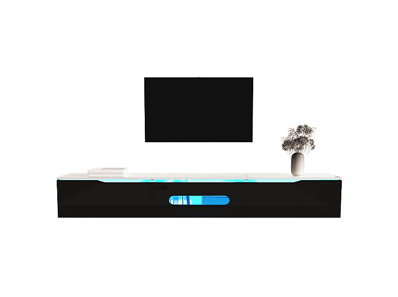 FLYSTAR TV-Schrank Hochglanz mit LED-Licht TV-Ständer | MediaMarkt