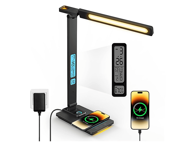 FARA OBSTACOLE LED Dimmbar mit USB, Schwenkbare Tischleuchte LED ...