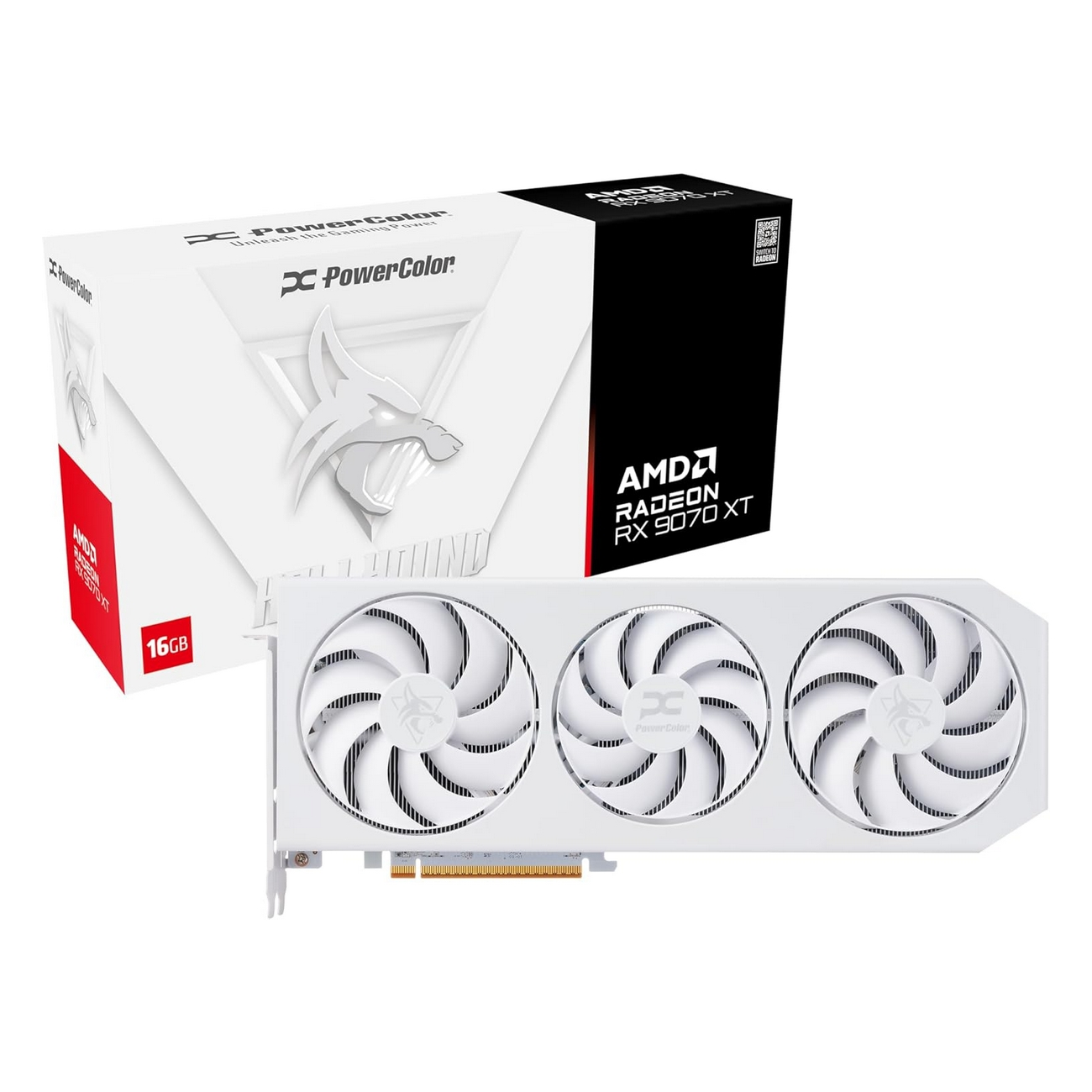 Karta graficzna POWERCOLOR Hellhound Radeon RX 9070 XT Spectral White ...
