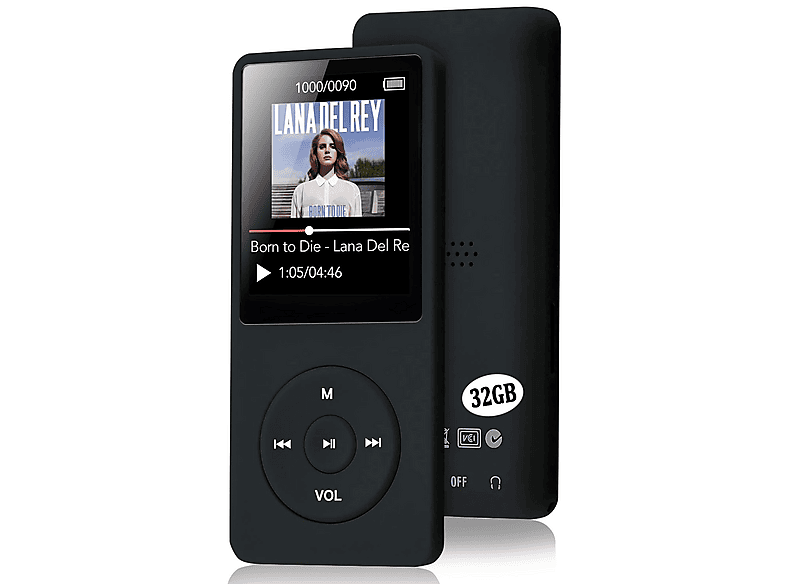 NAXSIR 1.8 Zoll Wireless Walkman MP3-Player (32 GB, Schwarz) | MediaMarkt