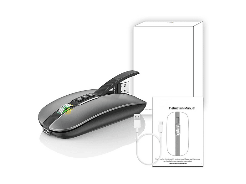 FORSMAN Bluetooth mit Desktop-Button Maus, Grau | MediaMarkt