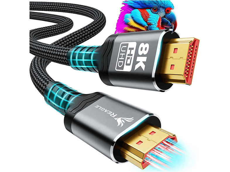 Cable HDMI | REAGLE RH200S eARC VRR HDR, HDMI Ultra High Speed, 2 m ...