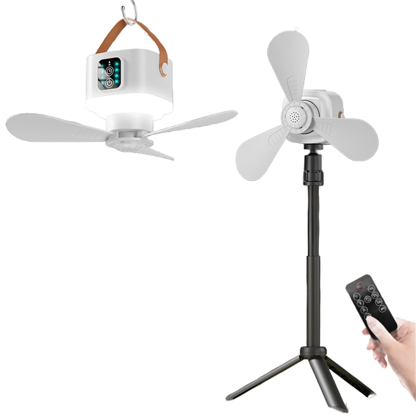 YEMASTER 3-in-1 Hängend/Stehend/Wandmontage,Licht & Timer Ventilator Weiß | MediaMarkt