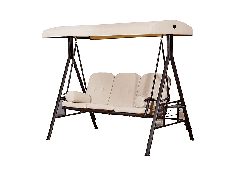 Columpio de jardín | OUTSUNNY 207x120.5x174 cm, hasta 360,00 kg, Beige ...
