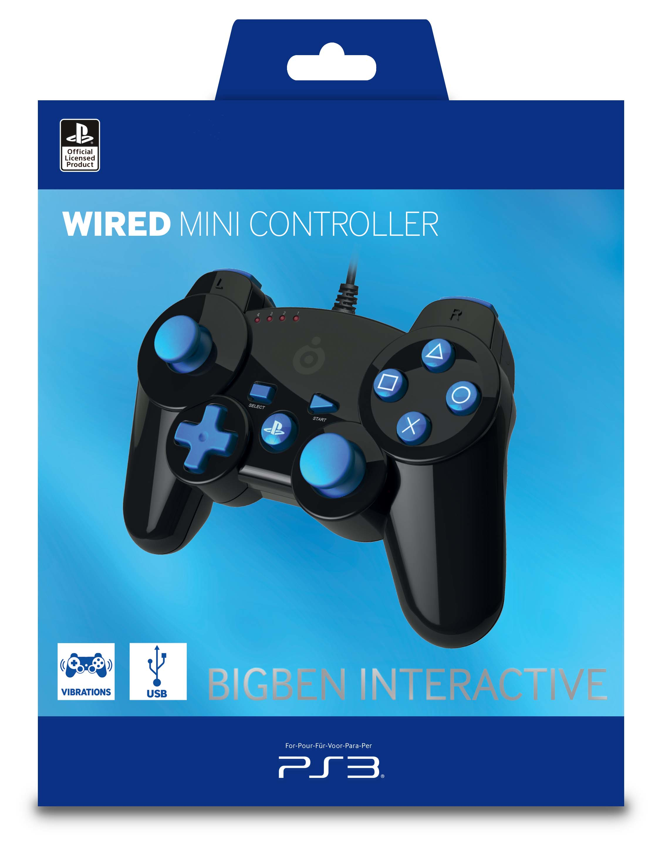 BIGBEN BB343526 PS3 MINI CONTROLLER, PS3 Mini-Controller, Schwarz ...