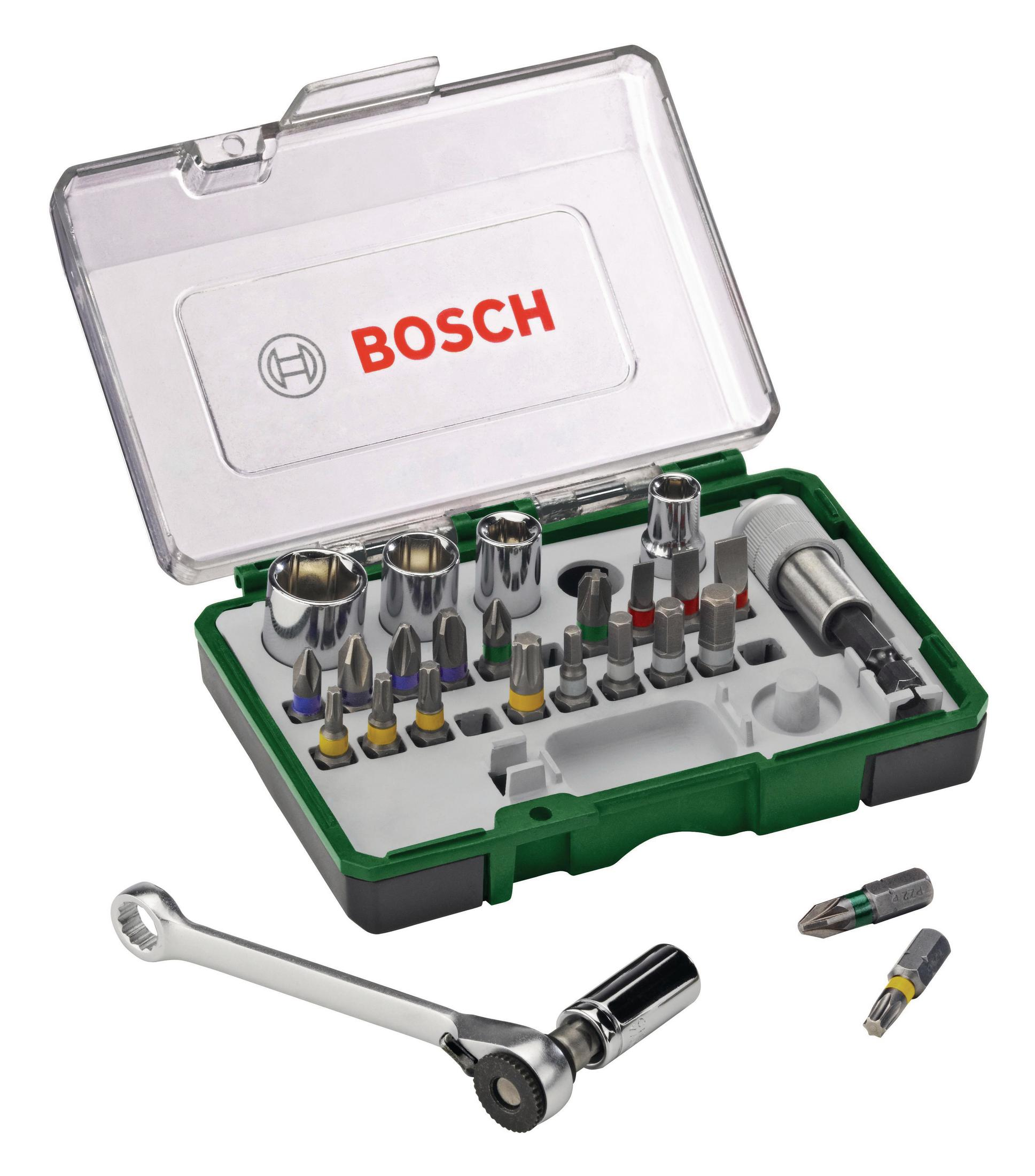BOSCH 2607017160 PROM 27-TLG. SCHRAUBERBIT-U.RATSCHEN-SE Schrauberbit ...