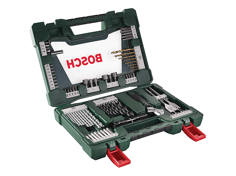 BOSCH 2607017193 V-LINE 83TLG. TIN-BOHRER-UND BIT-SET (1 TiN-Bohrer- und Bit-Set mit LED ...