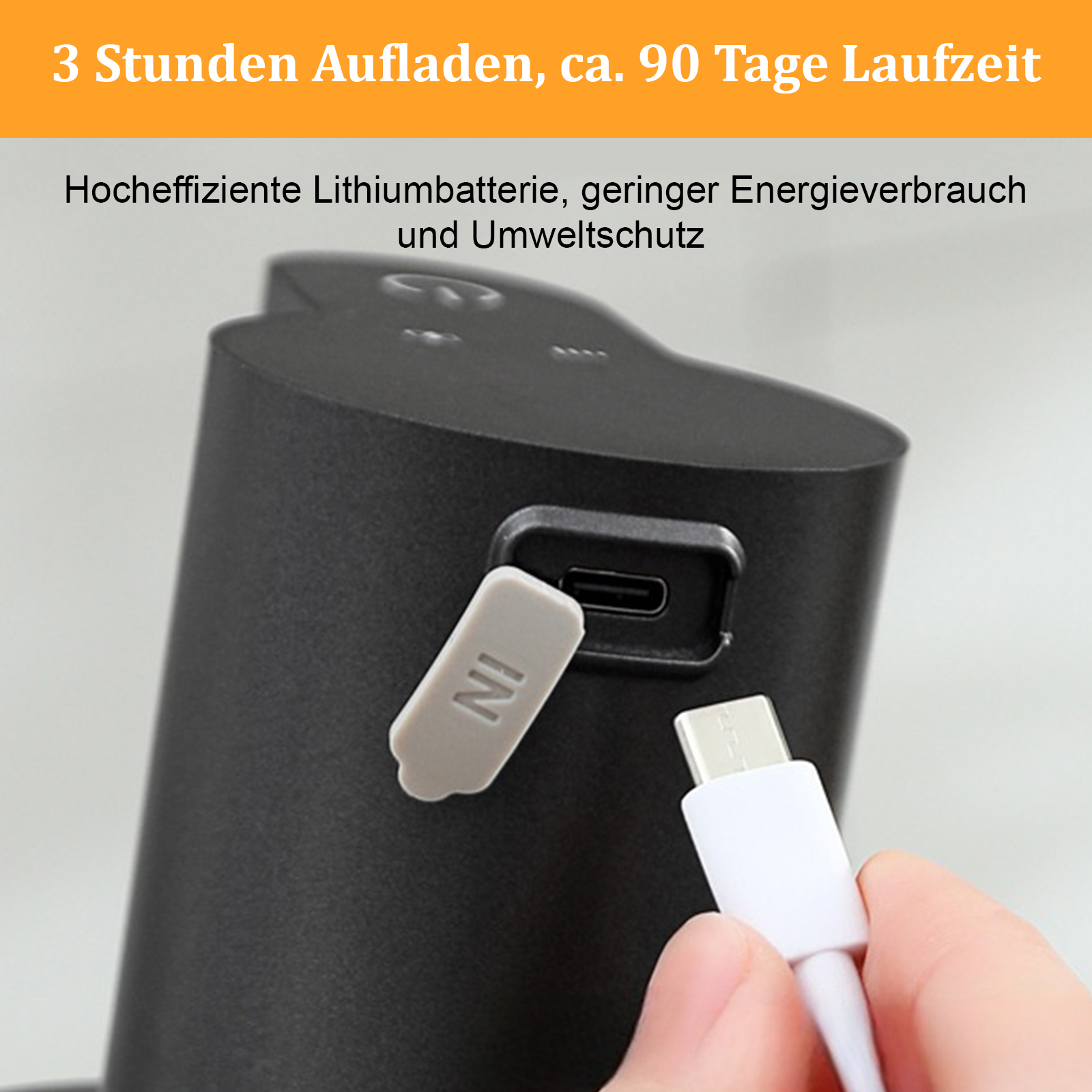 JEDBESETZT 500ml Schaum mit Wandmontage, USB Seifenspender schwarz ...