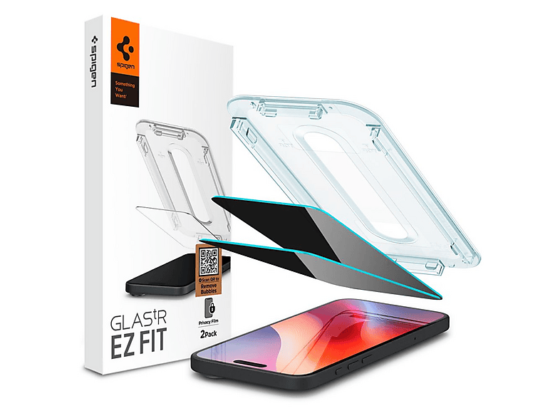 SPIGEN Spigen Glas.tR EZ Fit Sichtschutz Panzerglas für iPhone 16 Pro ...