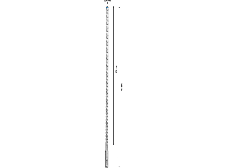BOSCH SDS plus-7X Hammerbohrer 8 x 400 x 465 mm Bohrer, blau | MediaMarkt