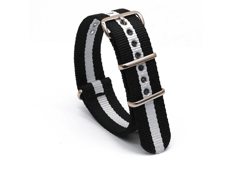 INF 346849, Ersatzarmband, NATO, 18 mm, Schwarz + Weiß | MediaMarkt