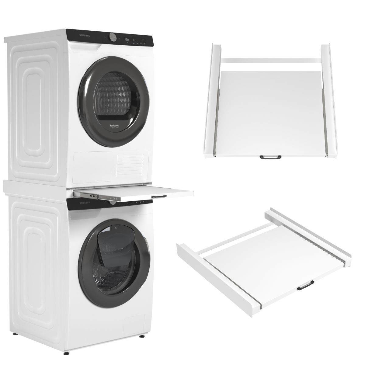 WASOPHOOGTE Connect met uitschuifbaar plateau XL Tussenstuk wasmachine ...