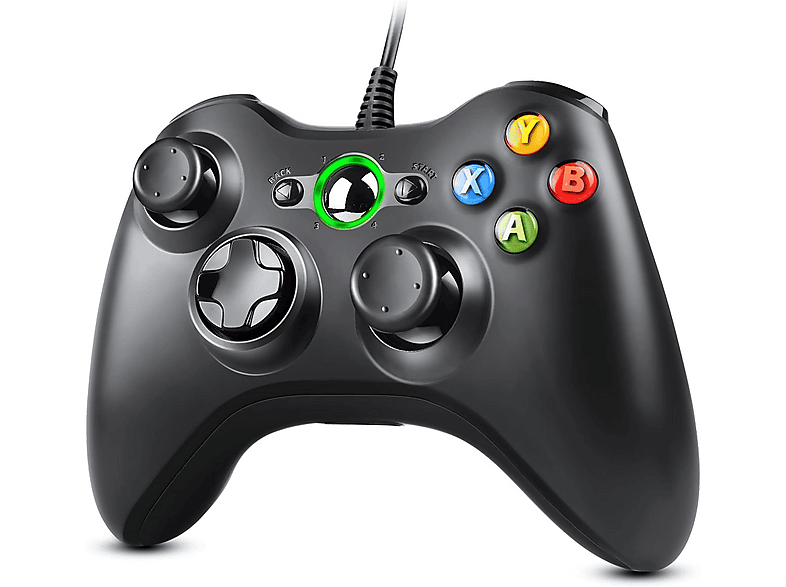 MARKETHAVEN USB Vibrationsfeedback Gamepad Schwarz | MediaMarkt