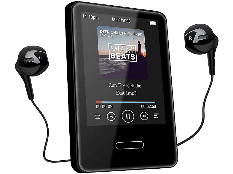 TOVBMUP 16GB MP3 Player Mit Bluetooth 4.2 MP3-Player (16 GB, Schwarz ...
