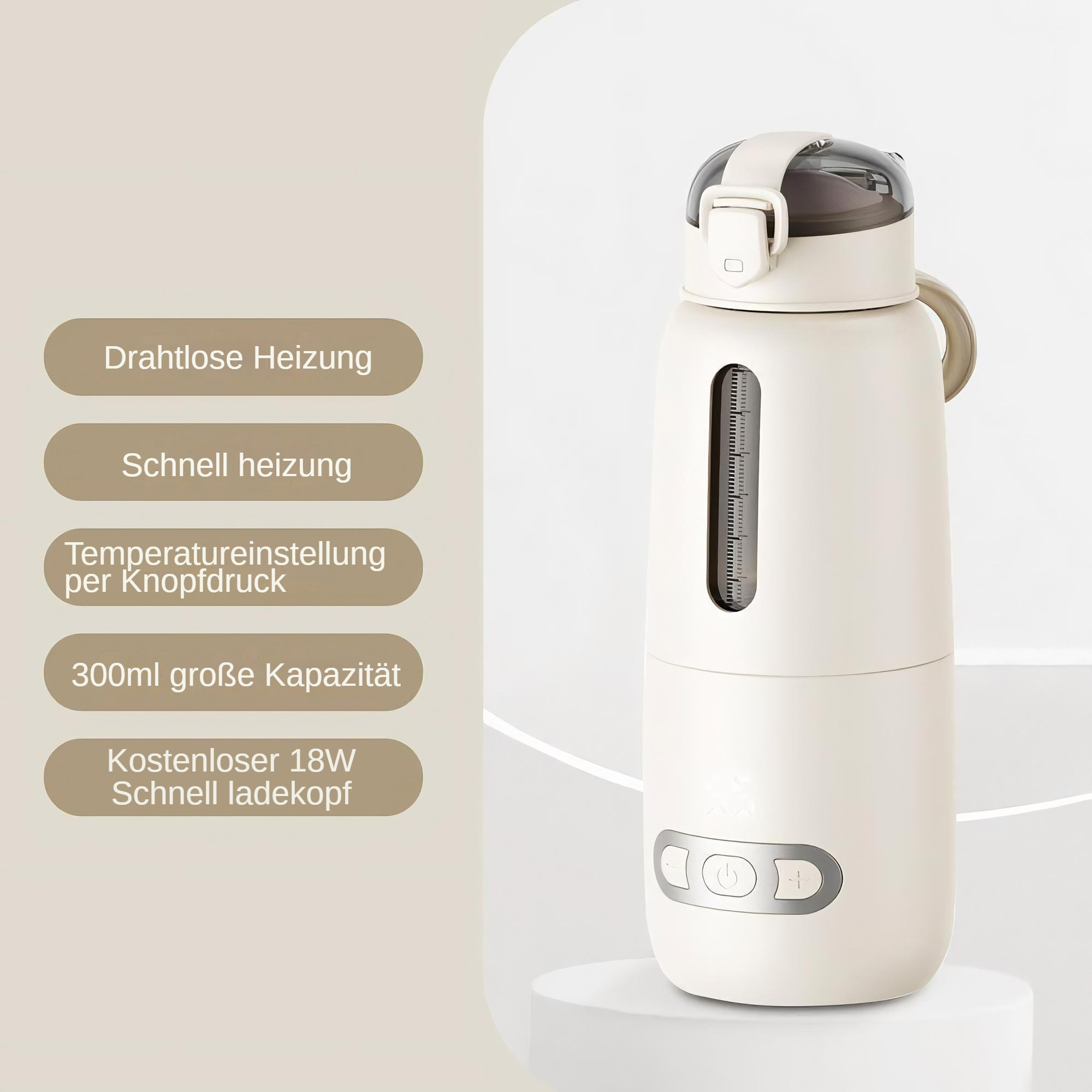 UWOT 18W Edelstahl 400ml Thermosflasche Weiß | MediaMarkt