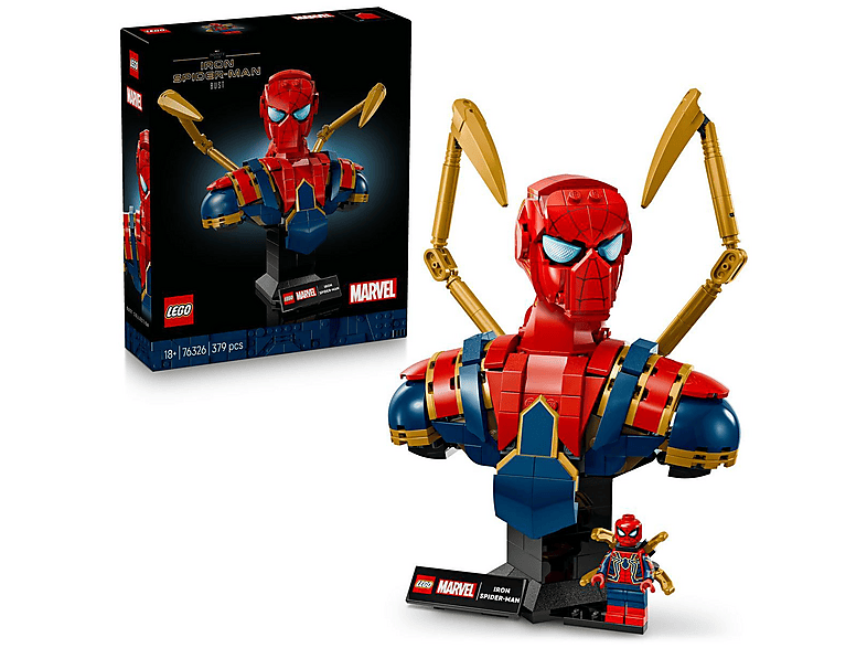 Juego de construcción | LEGO 76326 Marvel Busto de Iron Spider-Man Set ...