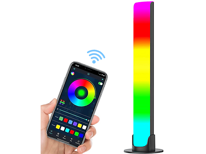 Iluminación decorativa | L026D 2*Luces RGB VIELLAN, Negro | MediaMarkt