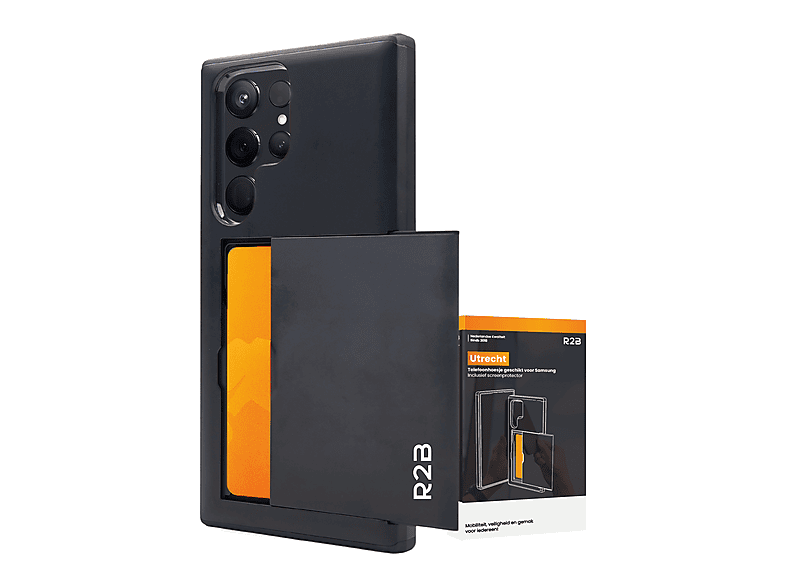 R2B Hoesje met pasjeshouder geschikt voor Samsung S25 Ultra Hoesje voor ...