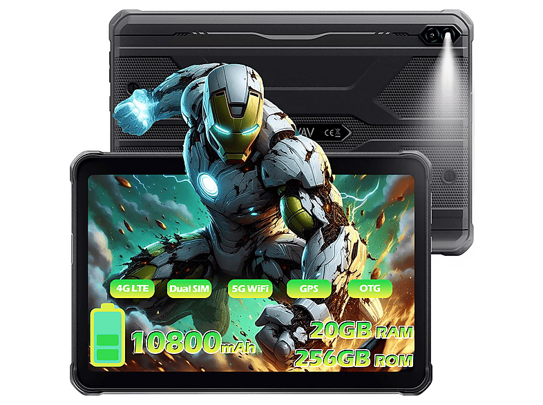 HOTWAV R10 Pro, Tablet, 256 GB, 10,1 Zoll, Schwarz | MediaMarkt