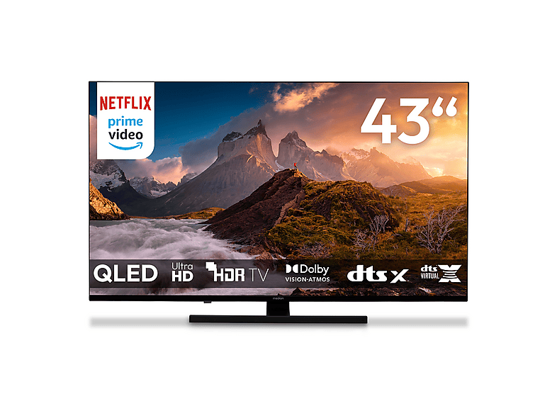 MEDION MD 843700 LCD TV (Flat, 43 Zoll / 108 cm, UHD 4K, SMART TV ...