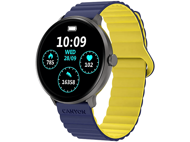 Smartwatch | CANYON CNS-SW69BL, Talla única, Aleación de zinc, Negro ...