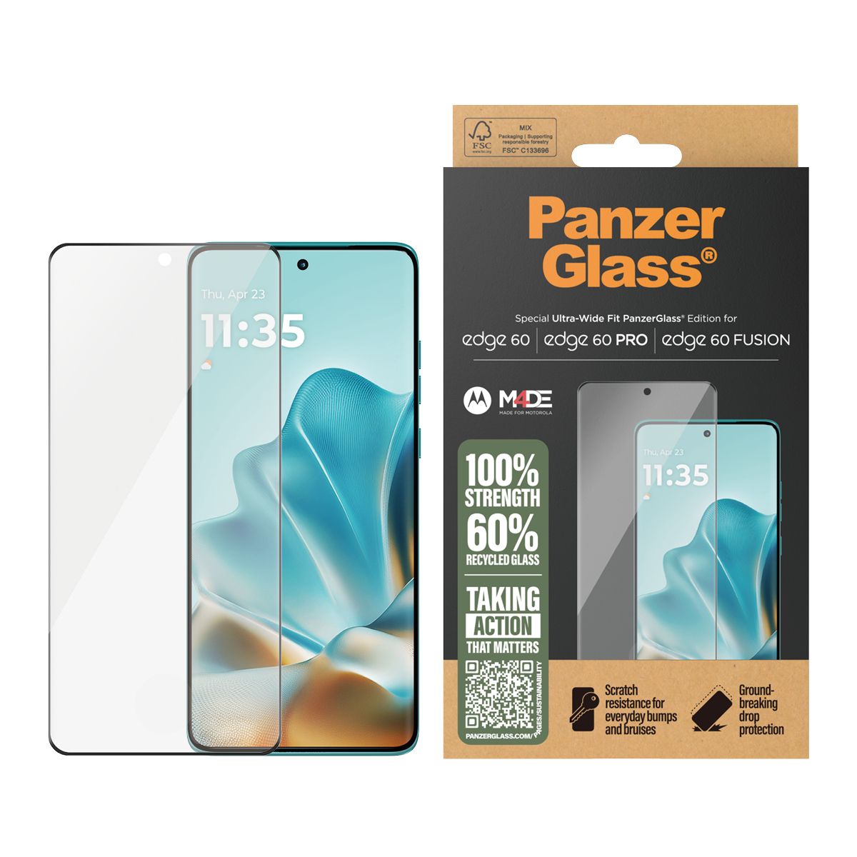 Screenprotector PANZERGLASS PanzerGlass® Screen Protector w. Black ...