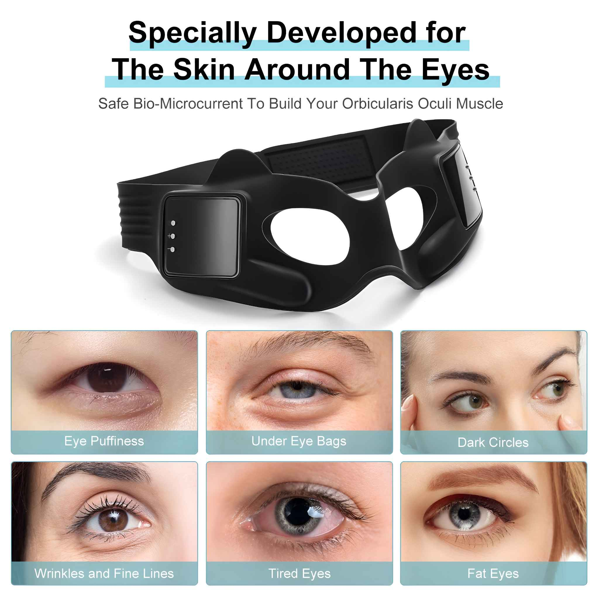 HIYORI Wärmefunktion mit EMS Massageliegen Augenmassage-Gerät Rosenrot ...