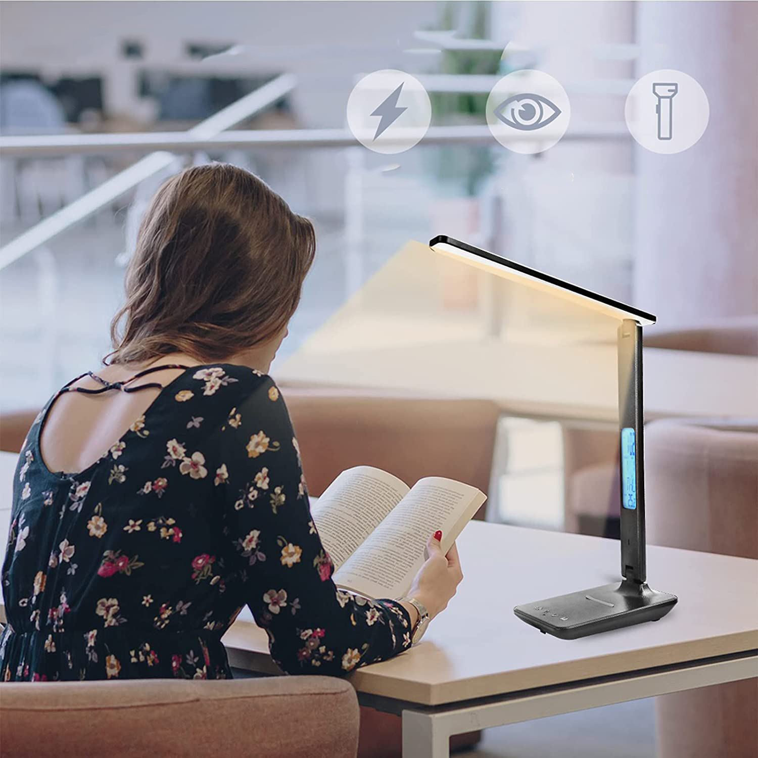 ZORYLA Touch 3-Farb 5-Stufe USB-Lade LCD LED-Tischleuchte | MediaMarkt
