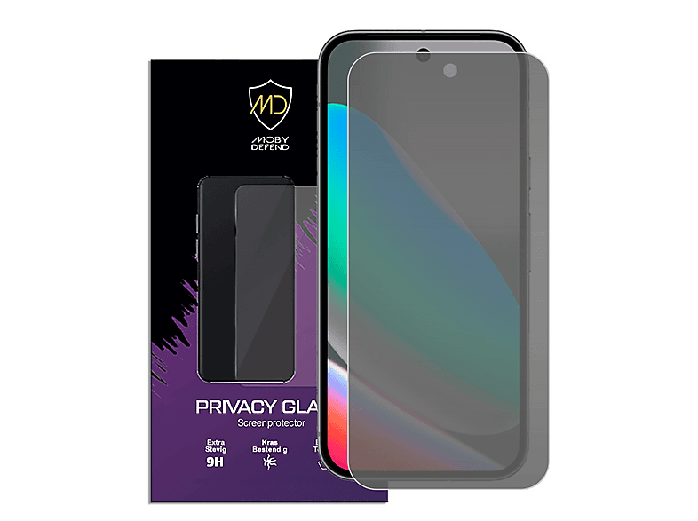 MOBYDEFEND HD Privacy Glass Screensaver Geschikt voor Google Pixel 10 ...