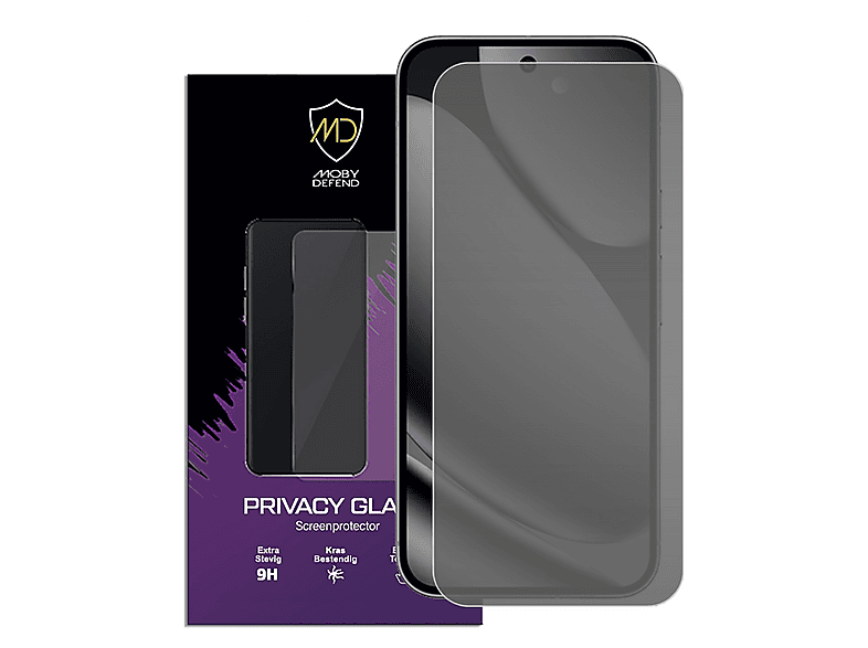 MOBYDEFEND HD Privacy Glass Screensaver Geschikt voor Google Pixel 10 ...